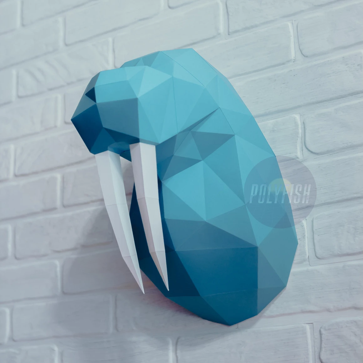 Walrus Trophy PDF Template, Low Poly, Paper Sculpture, DIY, Pepakura ...
