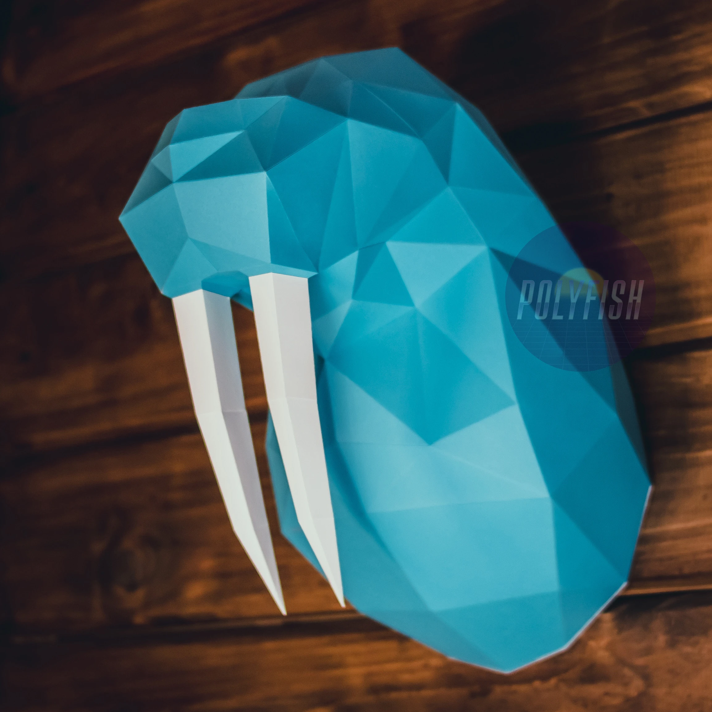 Walrus Trophy PDF Template, Low Poly, Paper Sculpture, DIY, Pepakura ...