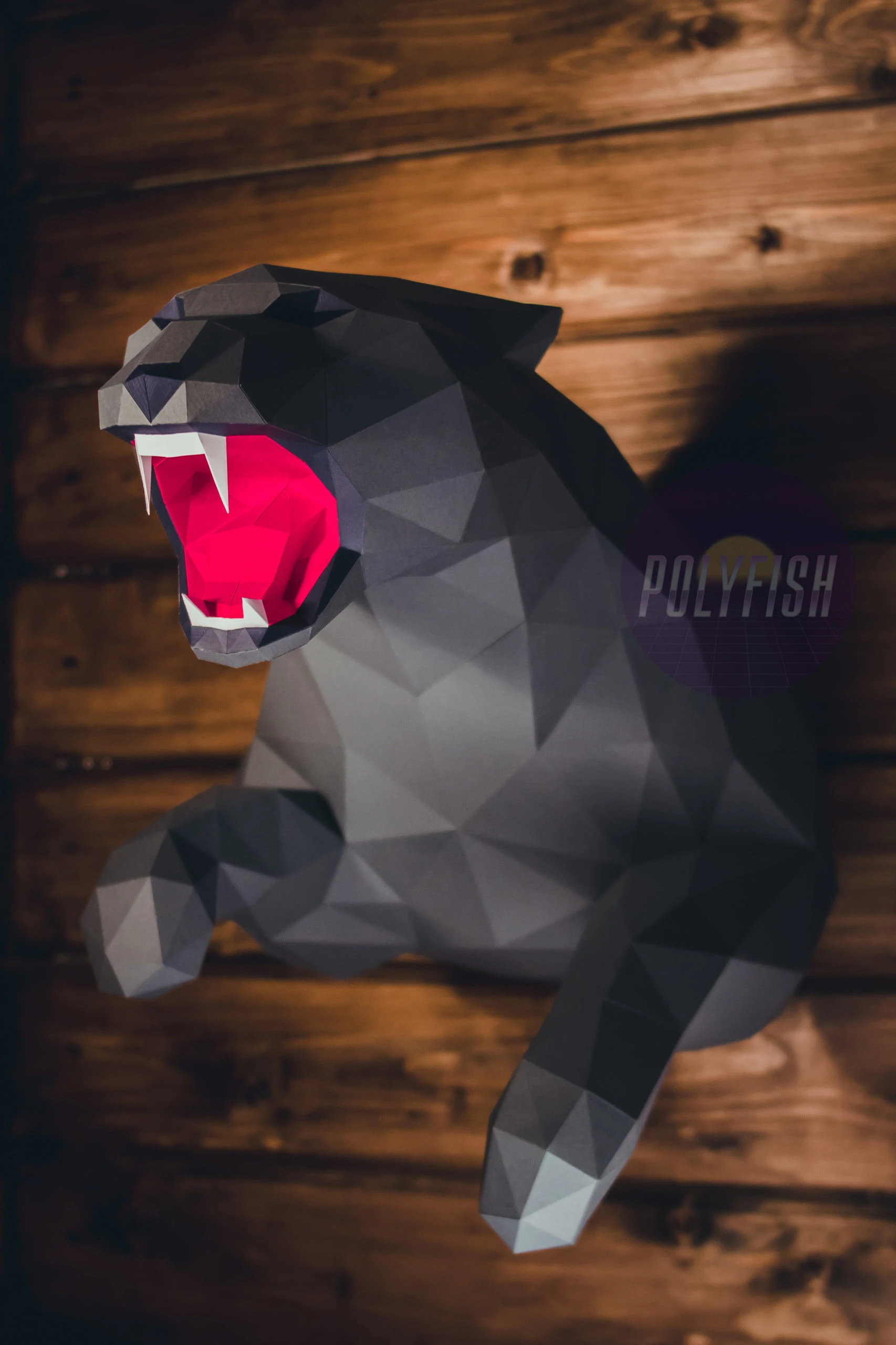 Panther PDF Template, Low Poly, Paper Sculpture, DIY, Pepakura Pattern ...