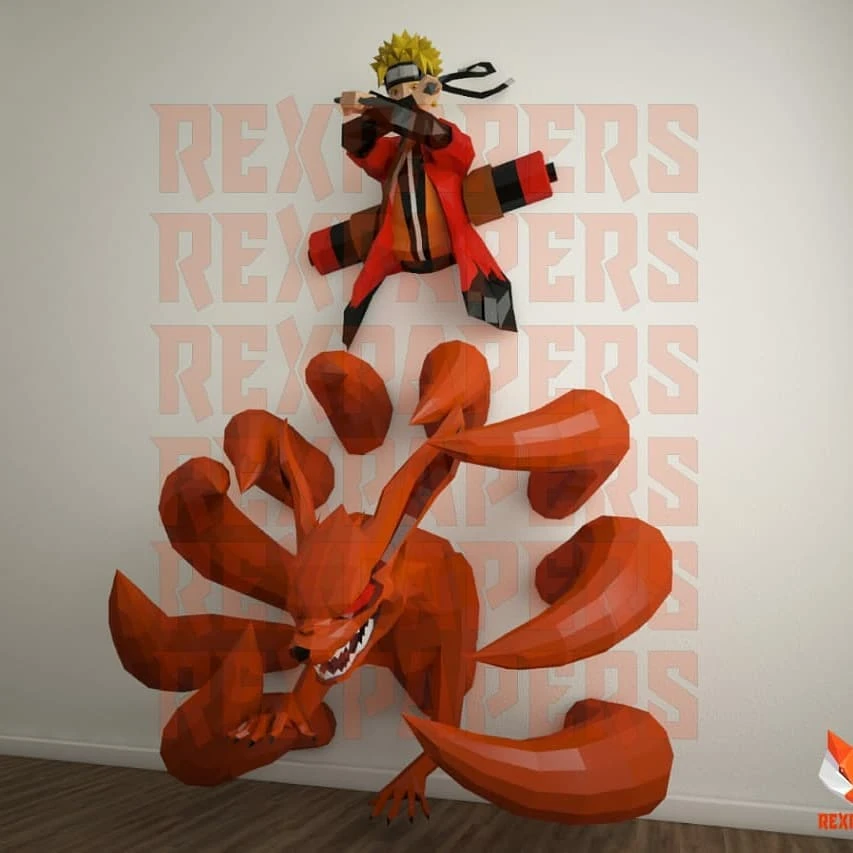Uzumaki Naruto, Naruto Sage Mode Papercraft, PDF Template, DIY 3d Model ...