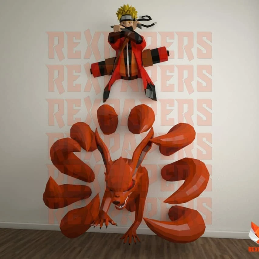 Uzumaki Naruto, Naruto Sage Mode Papercraft, PDF Template, DIY 3d Model ...