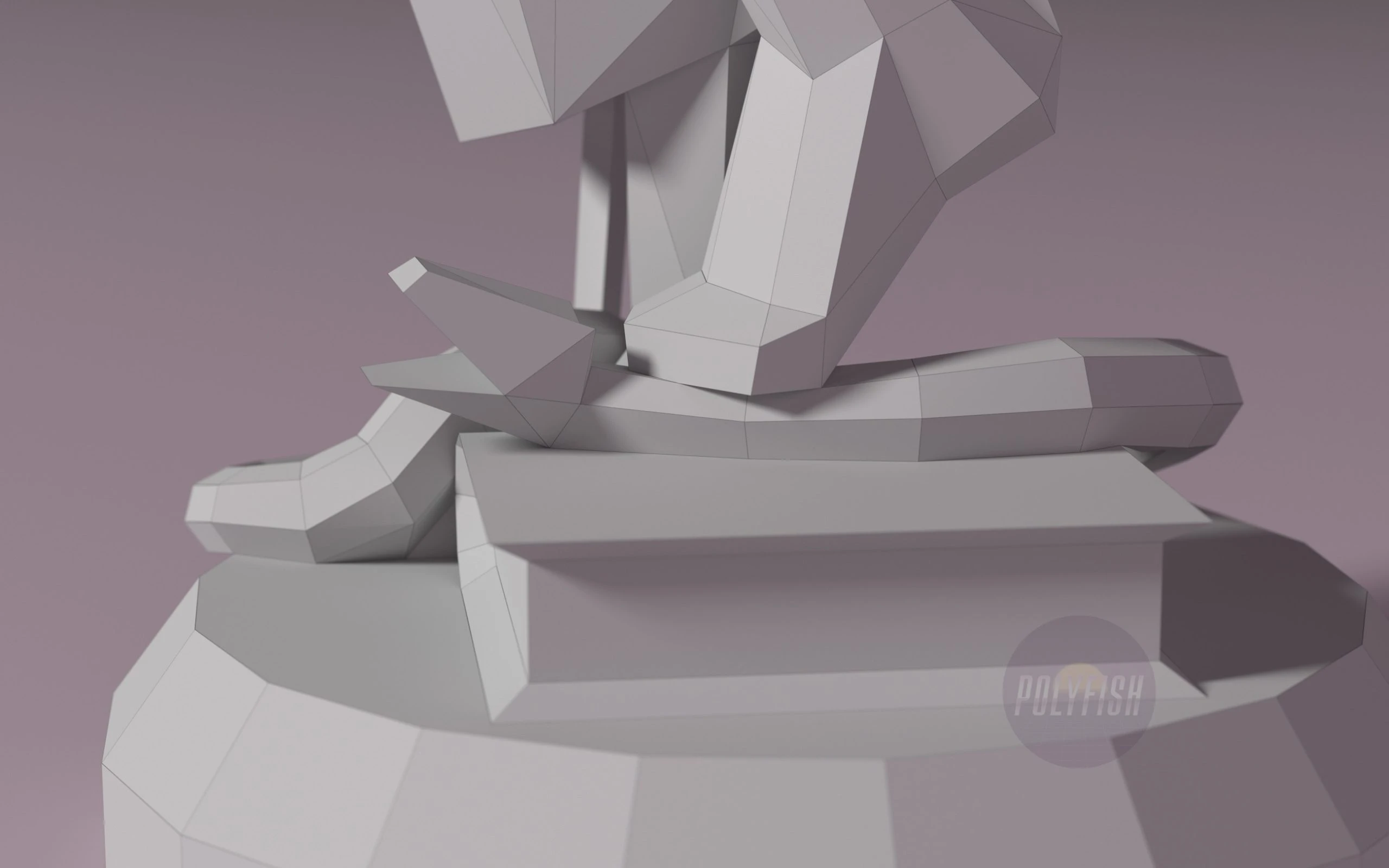 Themis PDF Template, Low Poly, Paper Sculpture, DIY, Pepakura Pattern ...