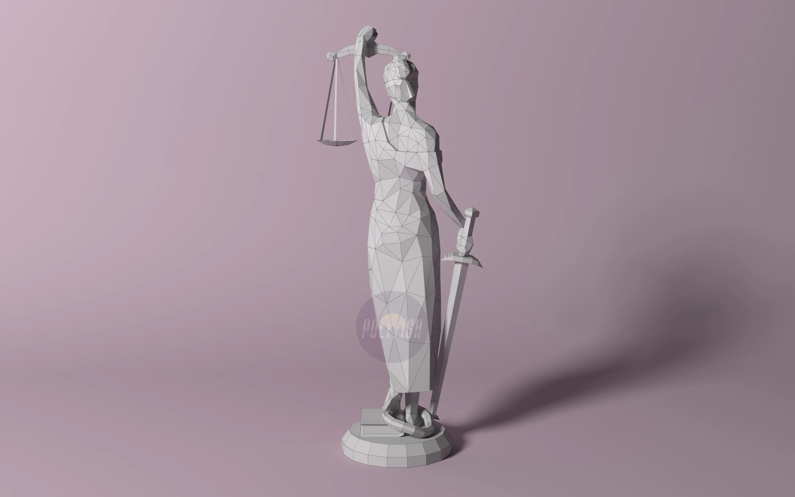 Themis PDF Template, Low Poly, Paper Sculpture, DIY, Pepakura Pattern ...