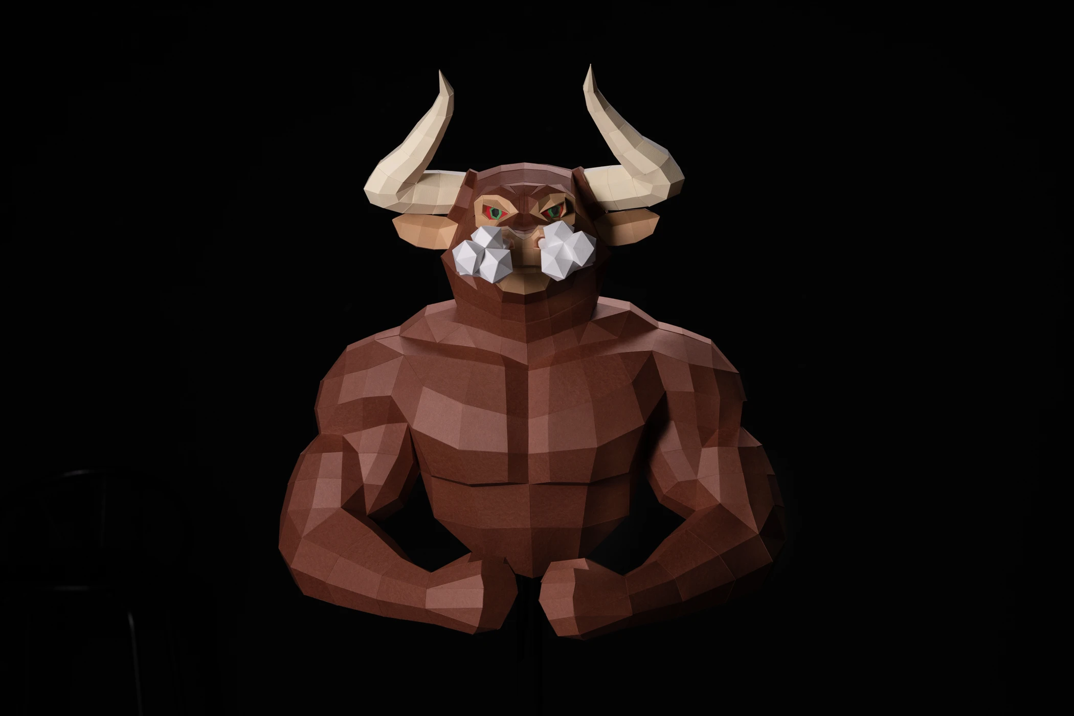 Bull Bodybuilder, Bull-duck "Zabiyaka" PDF Template, Low Poly, Paper ...