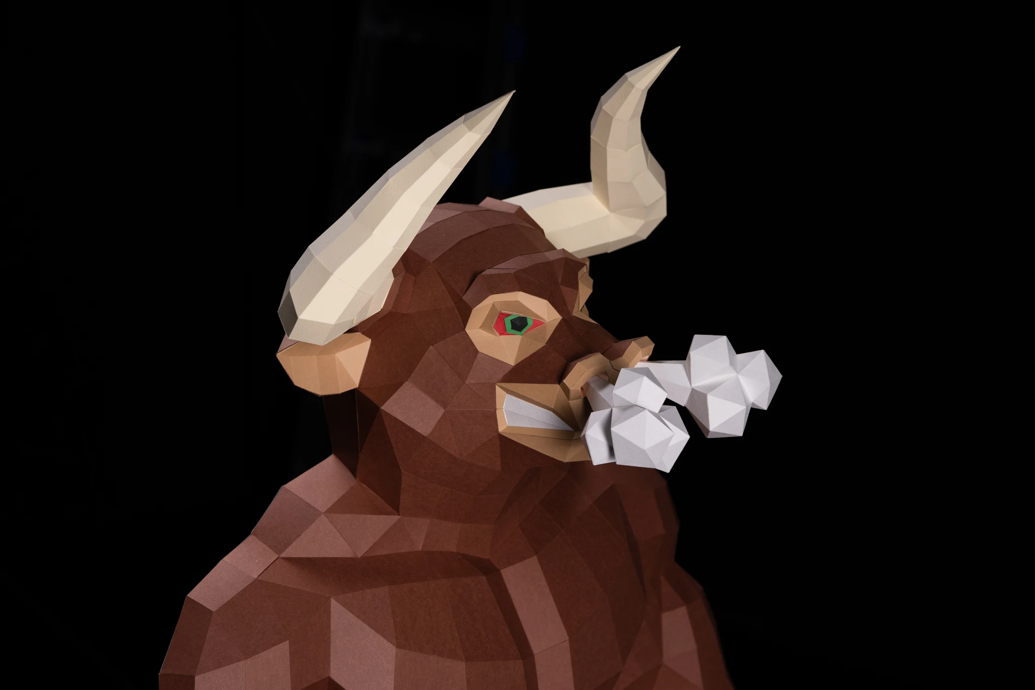 Bull Bodybuilder, Bull-duck "Zabiyaka" PDF Template, Low Poly, Paper ...