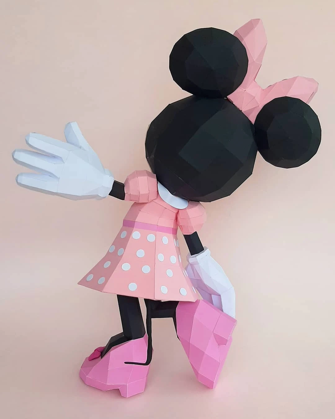 Minnie Mouse/ DiY Craft/ Template PDF/ Low Poly/ Papercraft/ 3D Doll ...