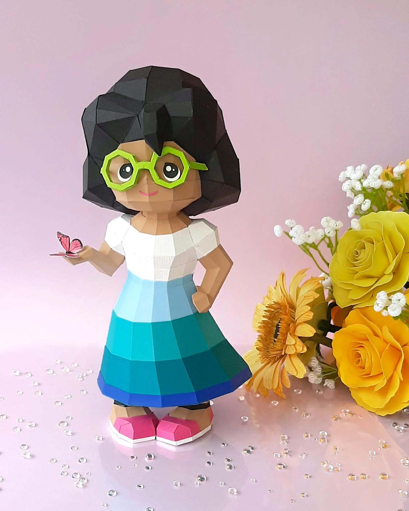 Princess Mirabel Madrigal/ Encanto/ DiY Craft/ Template PDF/ Low Poly ...