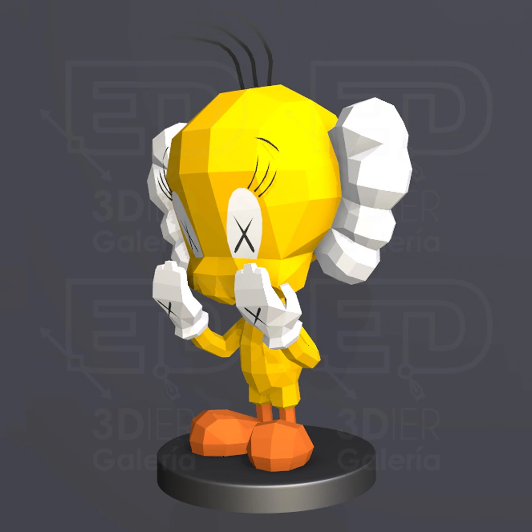 Kaws Tweety Vinyl, Kaws Piolin PDF Papercraft Templates, Paper Art and ...