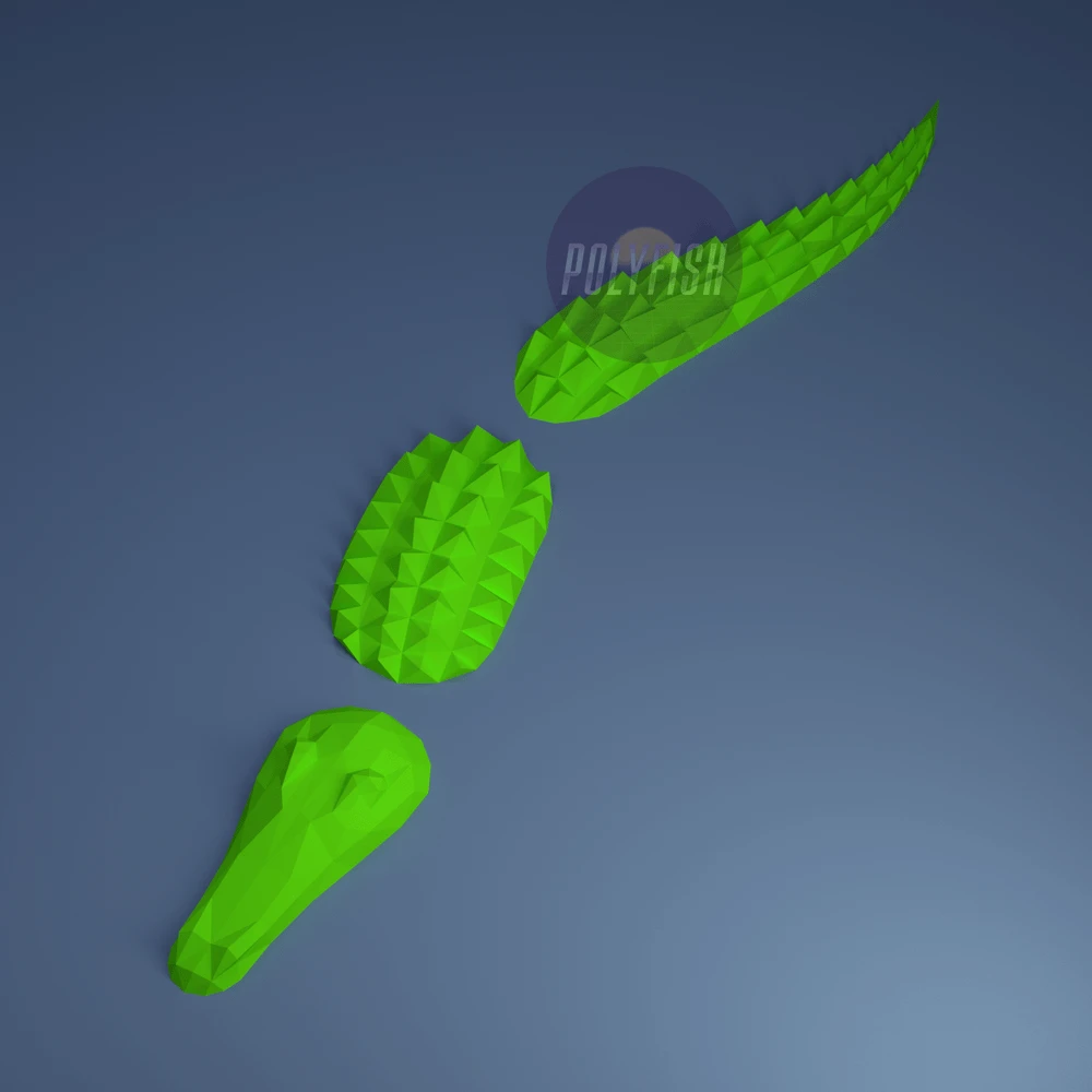 Crocodile PDF Template, Low Poly, Paper Sculpture, DIY, Pepakura ...