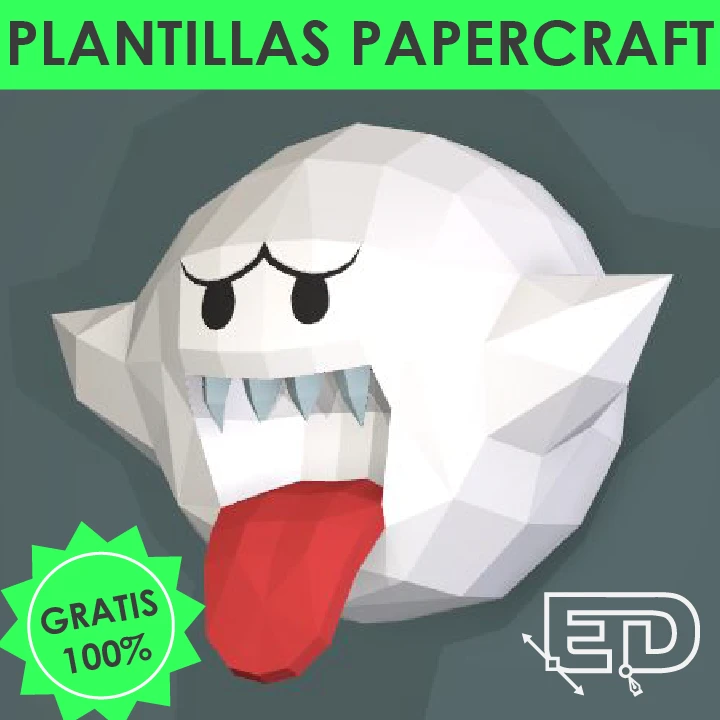 Ghost BOO, Super Mario PDF Papercraft Templates, Paper Art and Craft ...