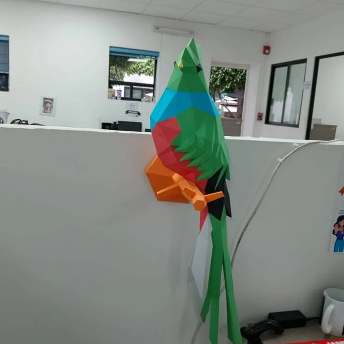 Papercraft Quetzal, template, bird, animal, DIY PDF, FDX, Low Poly ...