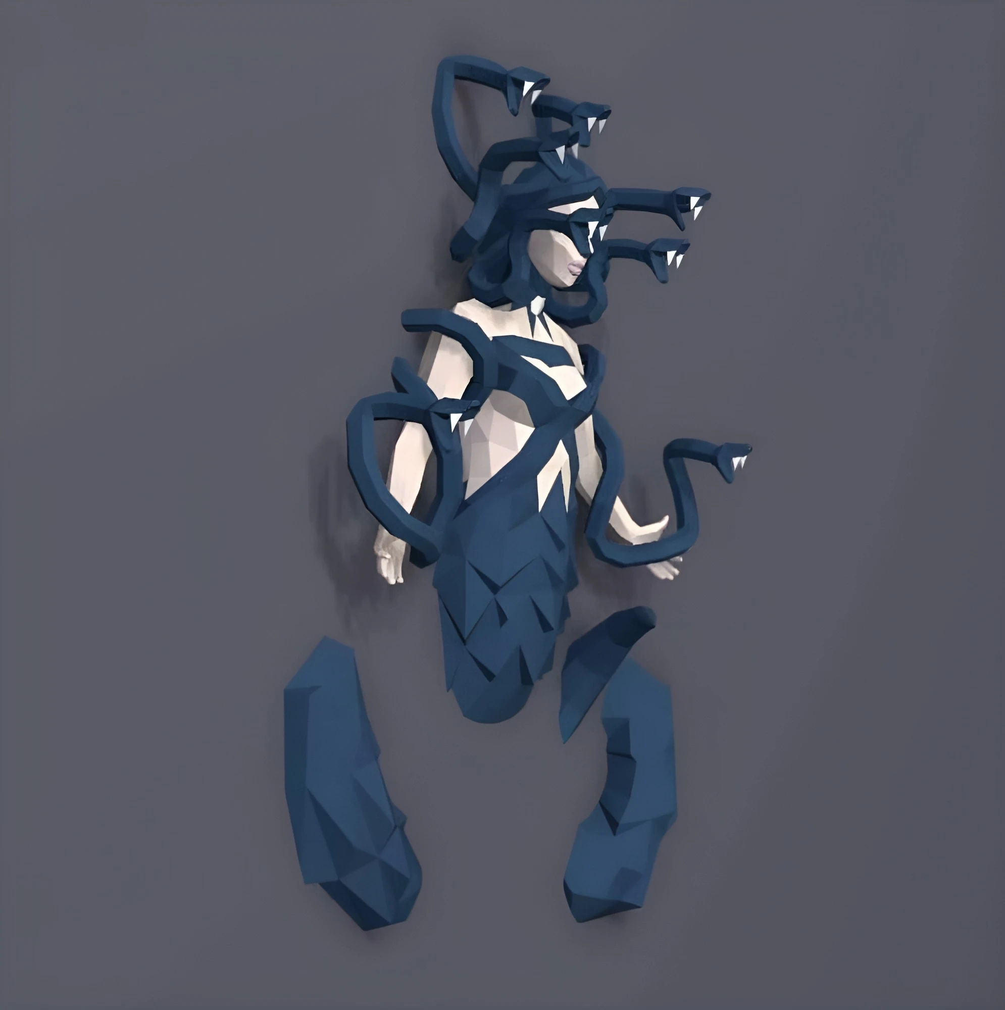 Medusa Papercraft, PDF Template, DIY 3d Model, FanArt, Paper Sculpture ...
