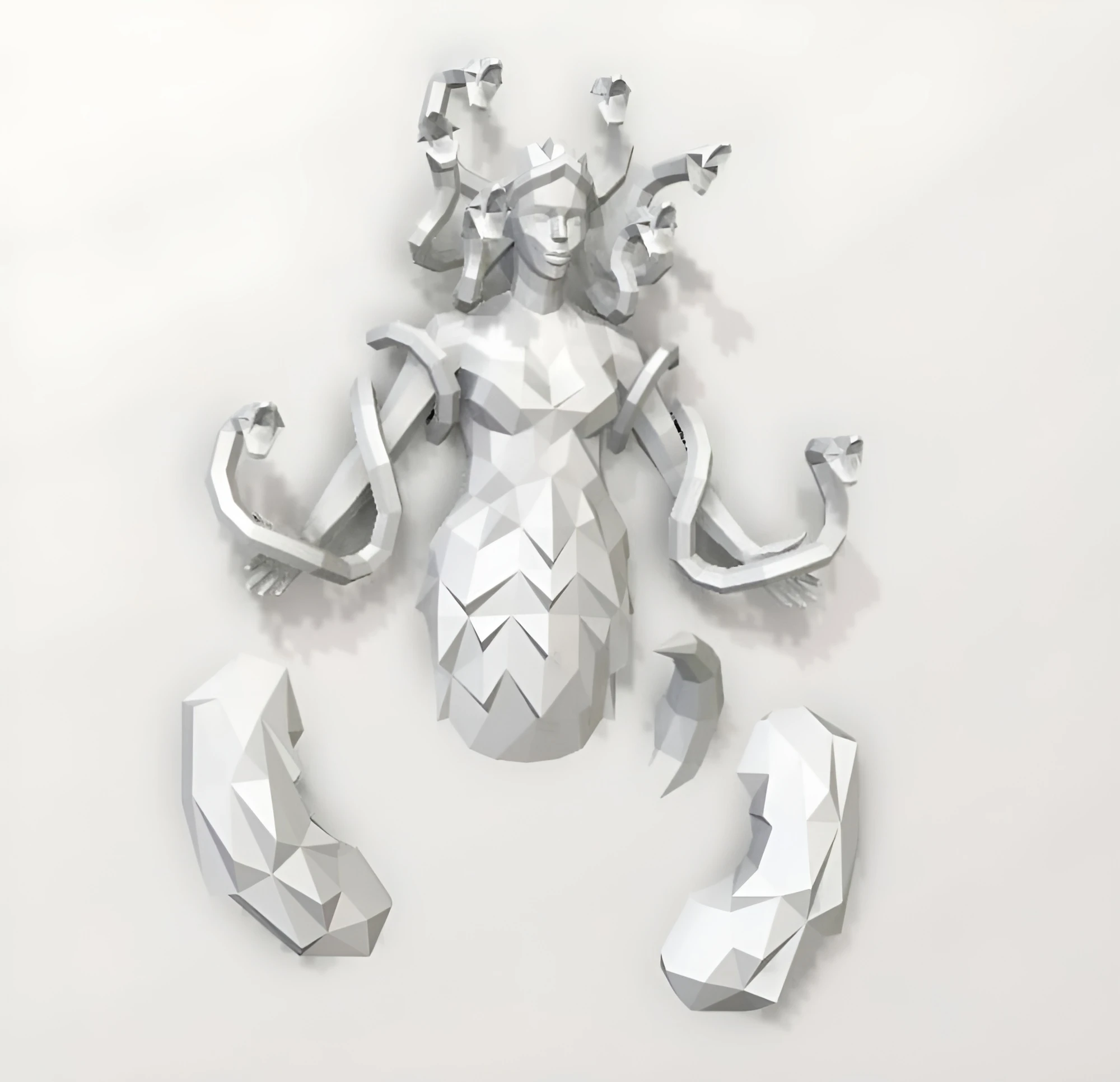 Medusa Papercraft, PDF Template, DIY 3d Model, FanArt, Paper Sculpture ...