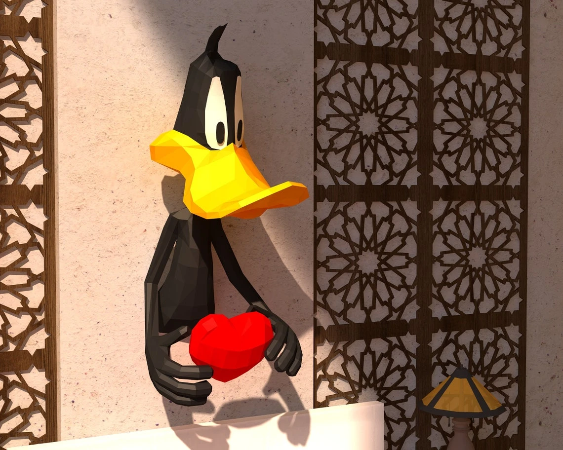 Daffy Duck Love, Pato Lucas Love, Looney Tunes Papercraft, PDF Template ...