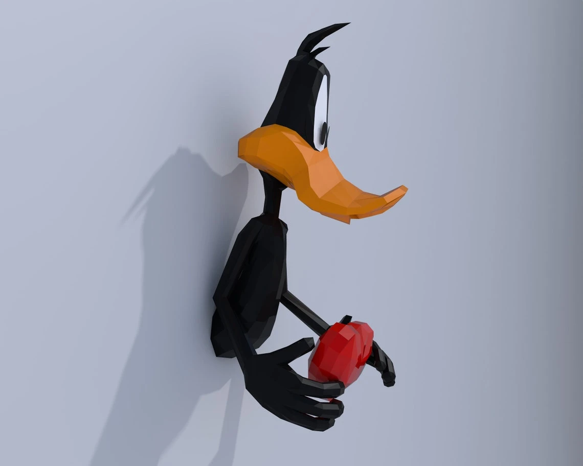Daffy Duck Love, Pato Lucas Love, Looney Tunes Papercraft, PDF Template ...