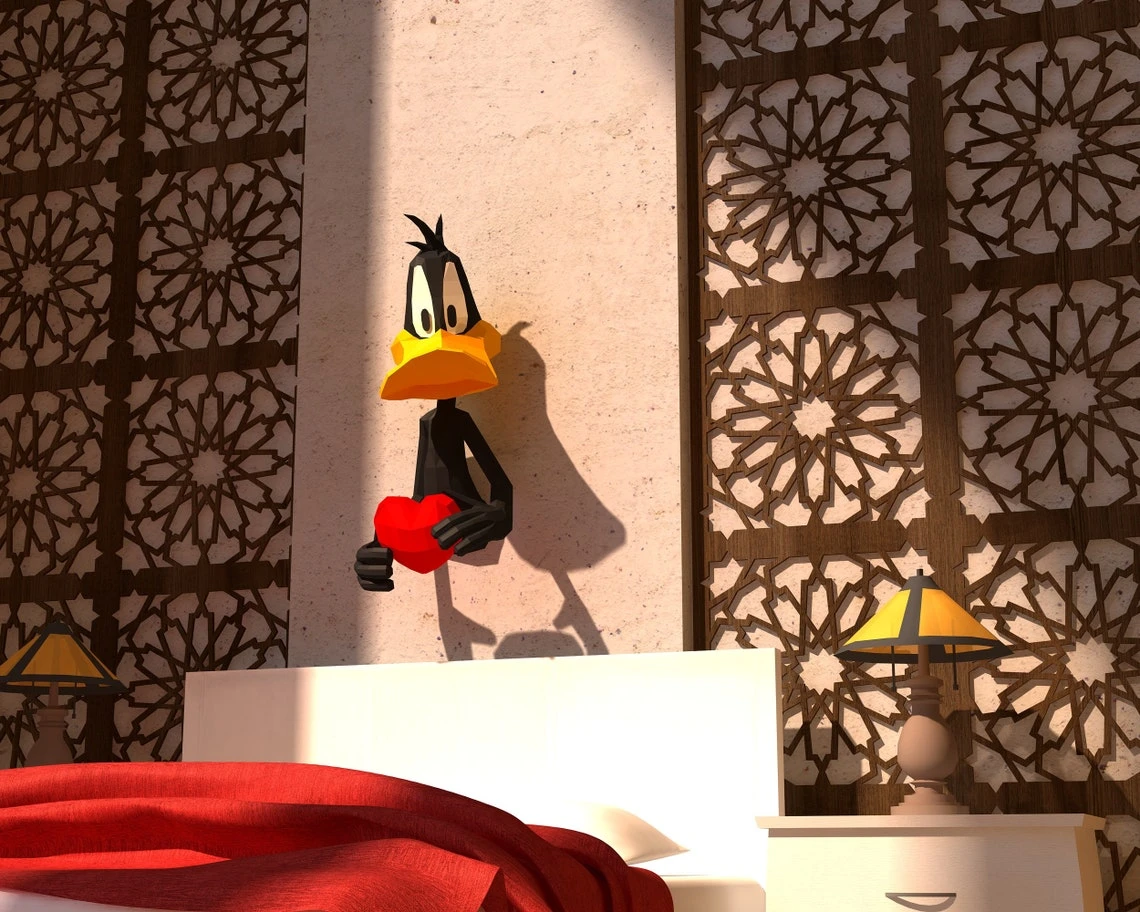 Daffy Duck Love, Pato Lucas Love, Looney Tunes Papercraft, PDF Template ...