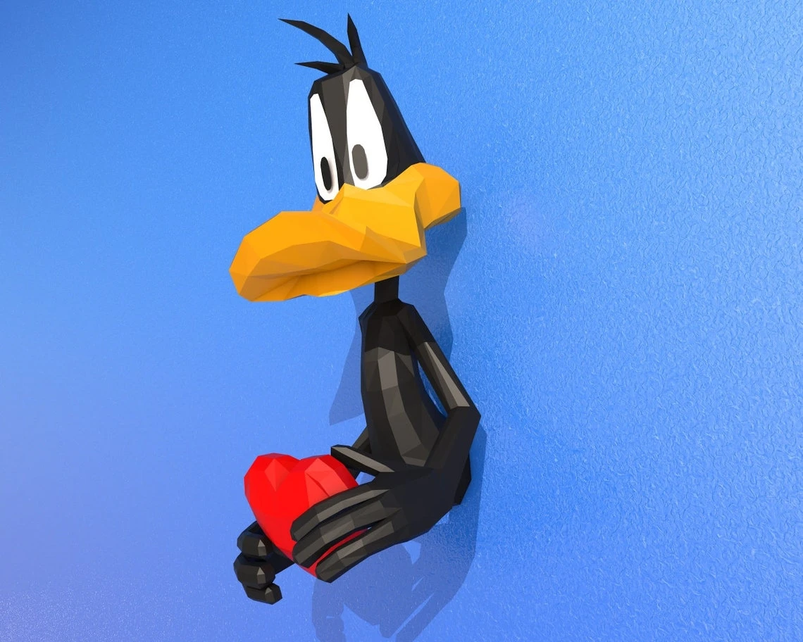 Daffy Duck Love, Pato Lucas Love, Looney Tunes Papercraft, PDF Template ...