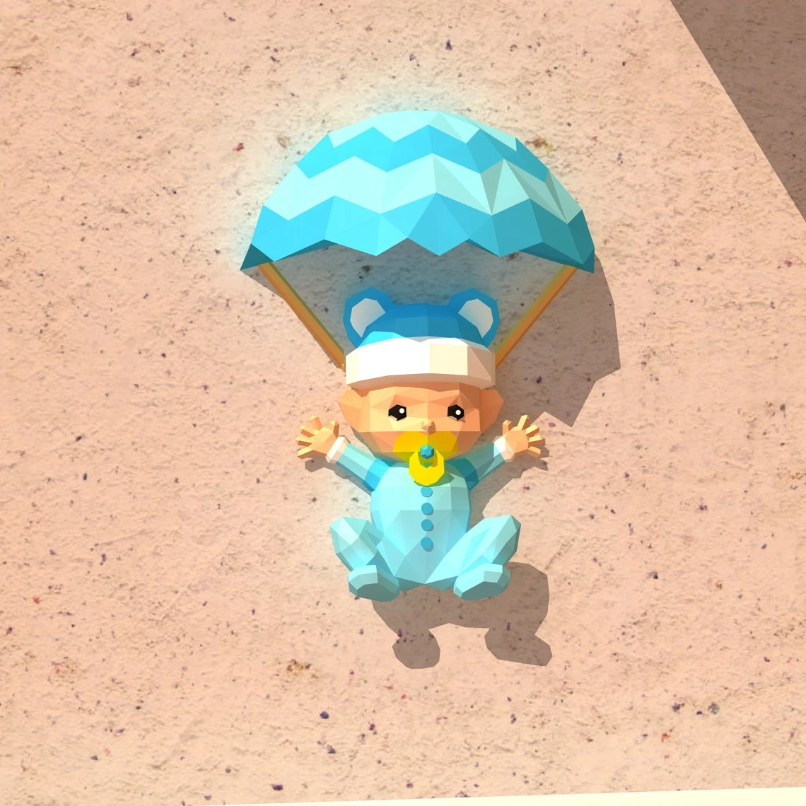 Baby Parachute Papercraft, PDF Template, DIY 3d Model, FanArt, Paper ...