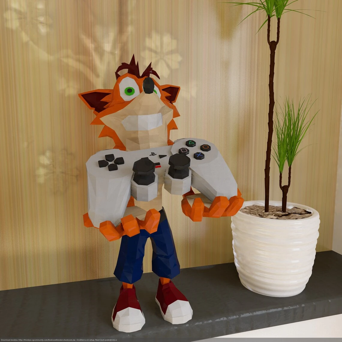 Crash Bandicoot with Controller, Crash hold Joystick, Crash Edición ...