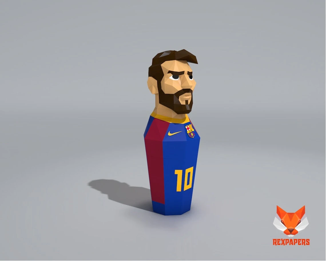 Lionel Messi Wine Box, Winebox Papercraft, PDF Template, DIY 3d Model ...