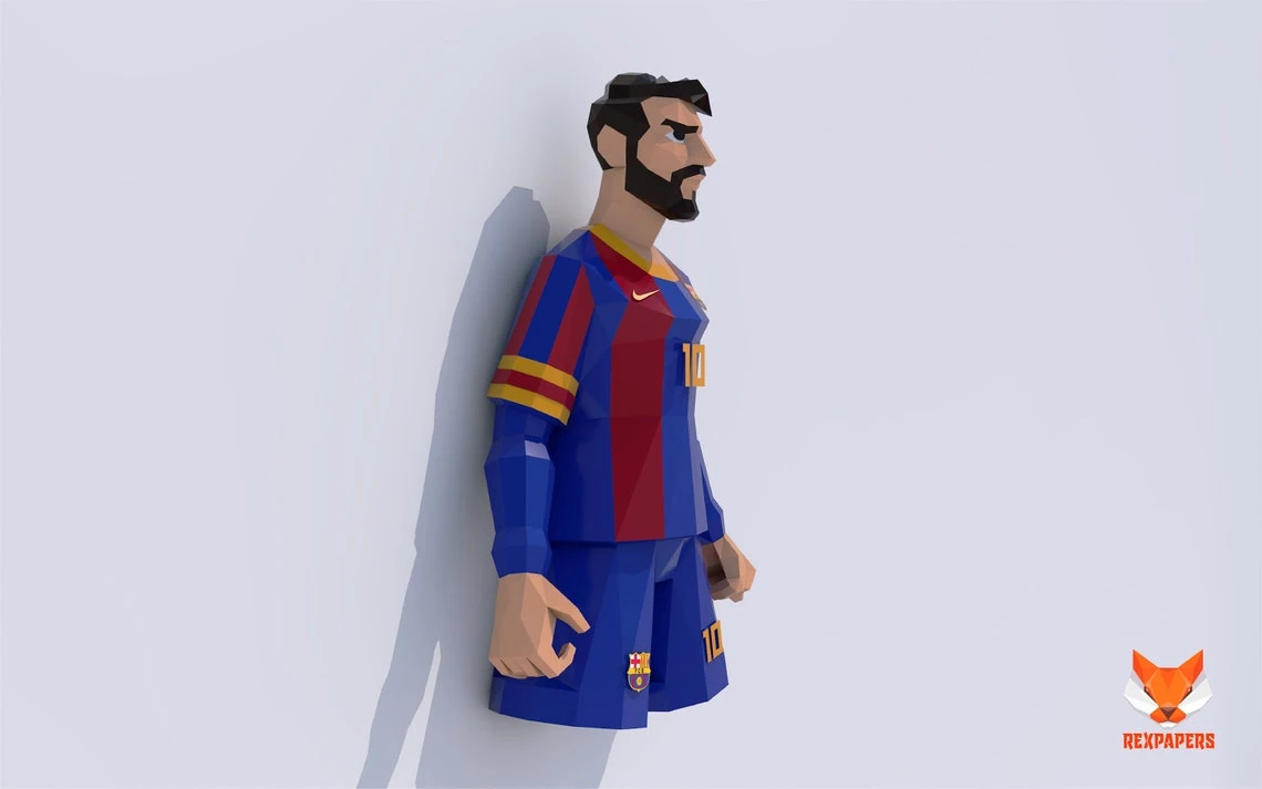 Lionel Messi Papercraft, PDF Template, DIY 3d Model, FanArt, Paper ...
