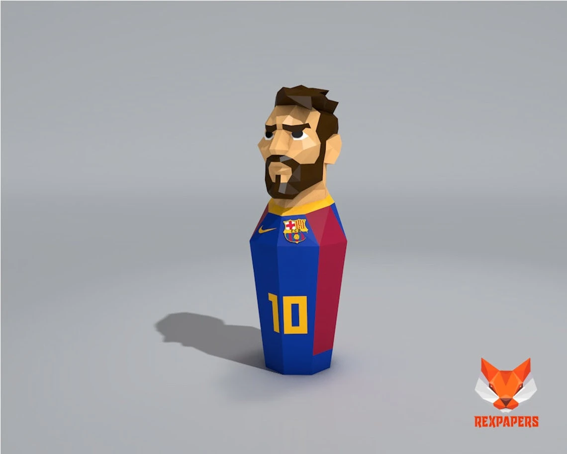 Lionel Messi Wine Box, Winebox Papercraft, PDF Template, DIY 3d Model ...