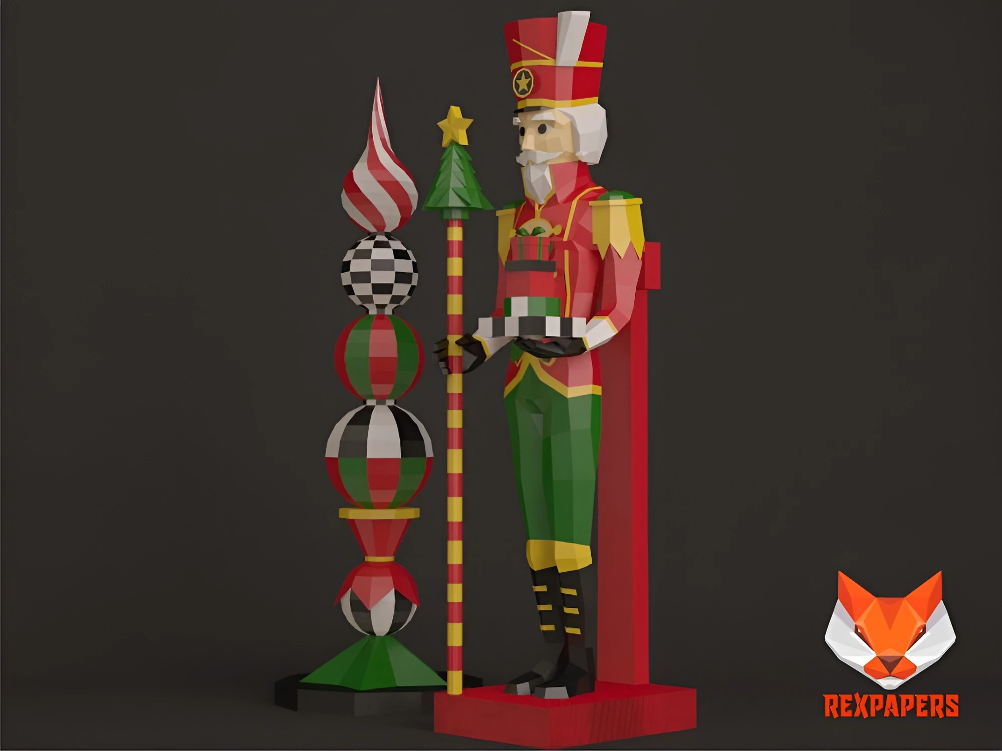Nutcracker, Cascanueces Papercraft, PDF Template, DIY 3d Model, FanArt ...