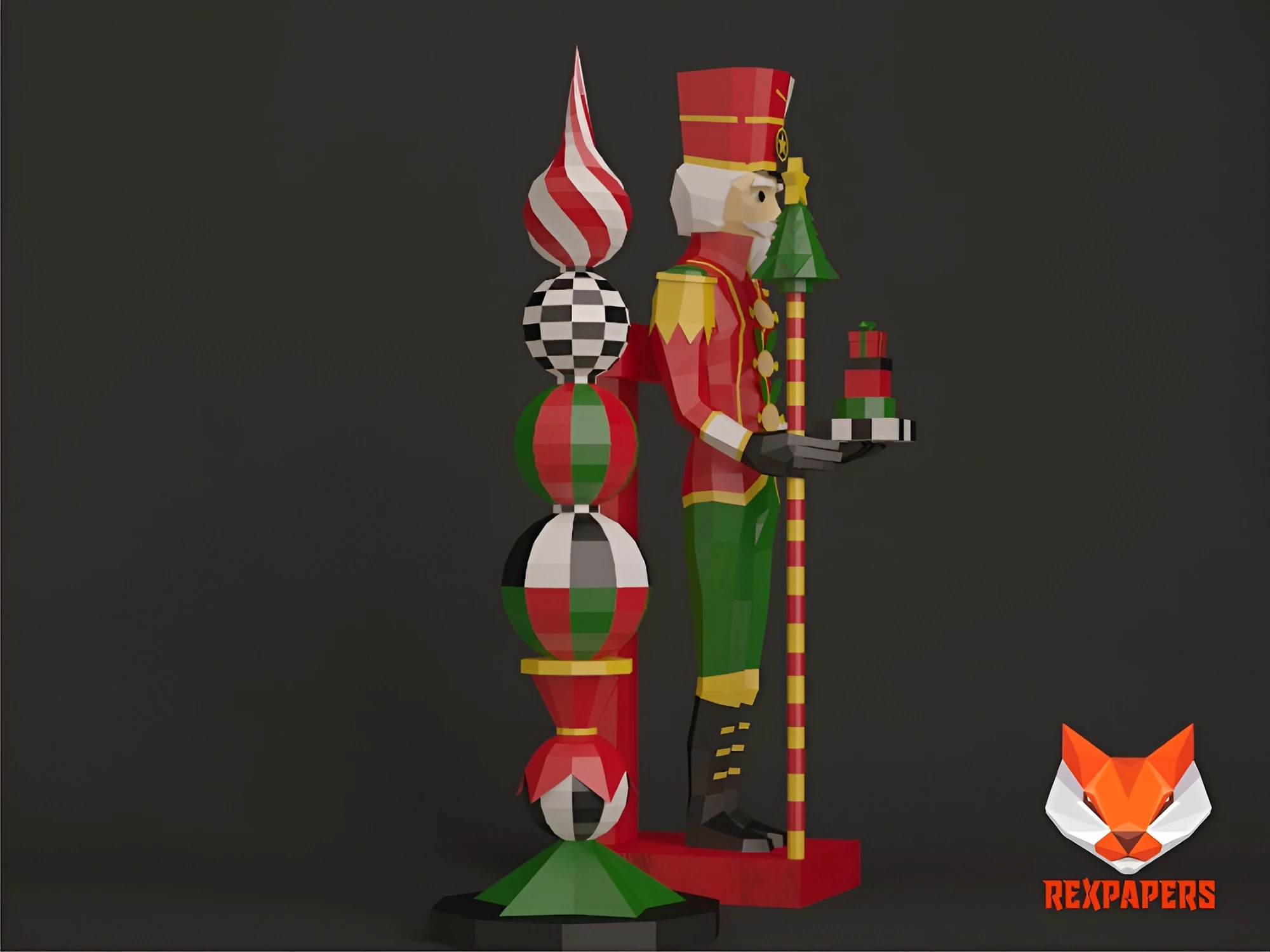 Nutcracker, Cascanueces Papercraft, PDF Template, DIY 3d Model, FanArt ...