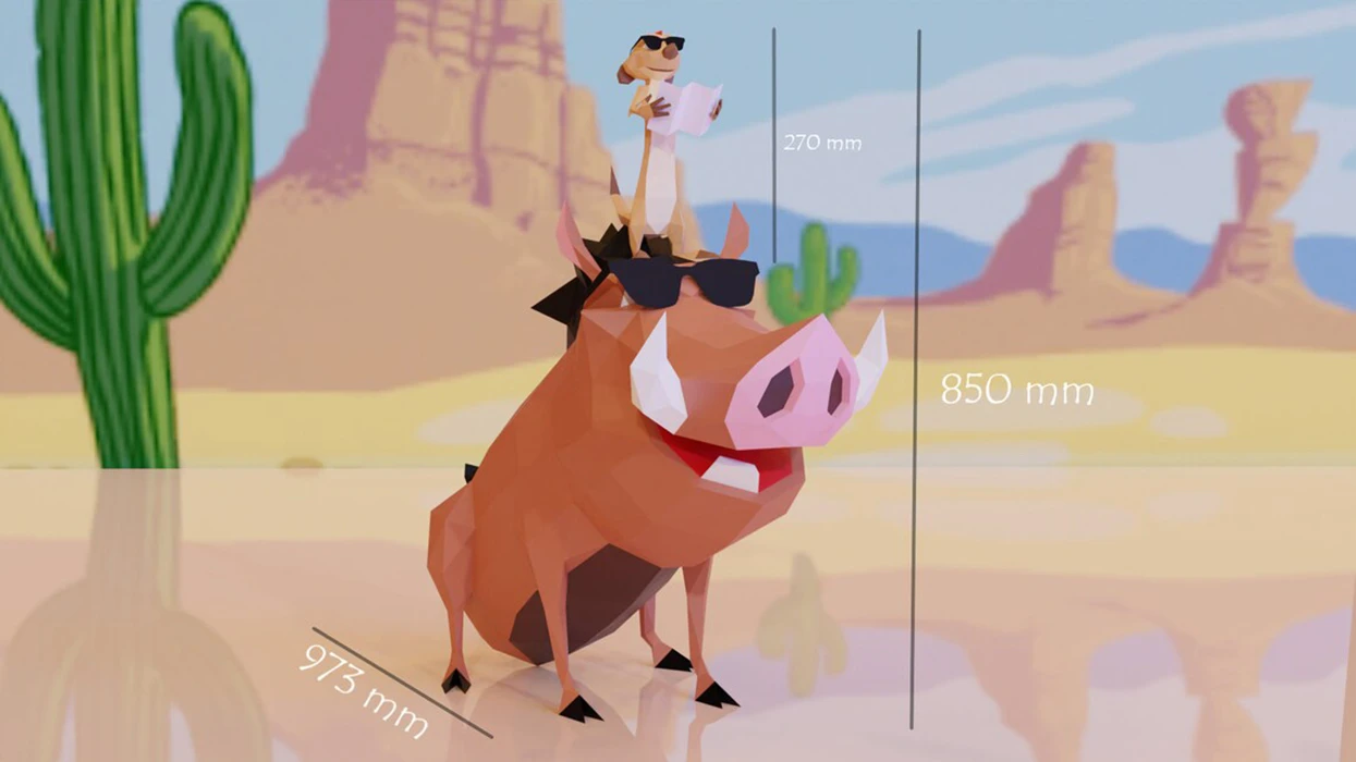 Timon and Pumbaa, Timon y Pumba, Lion King, Hakuna Matata Low Poly ...