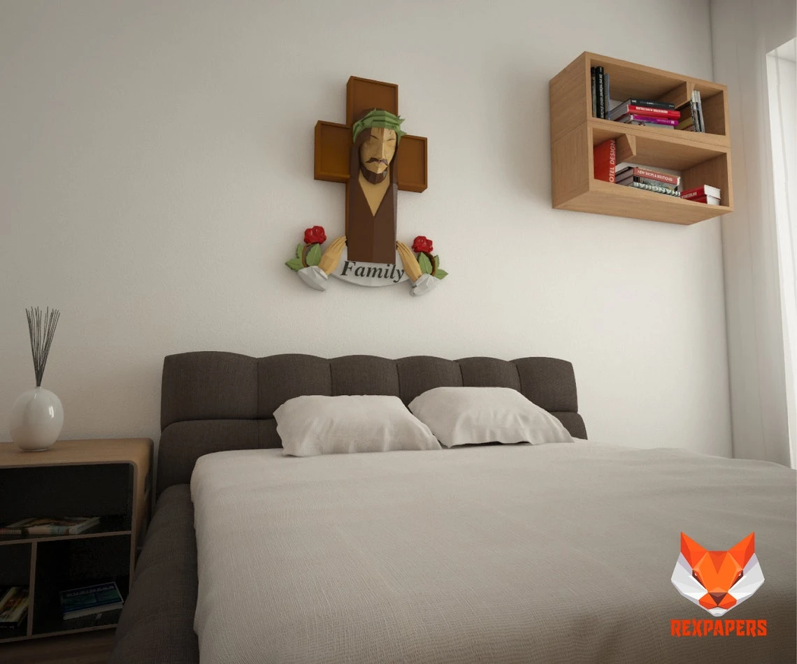 Sacred Cross, Sagrada Cruz Papercraft, PDF Template, DIY 3d Model ...