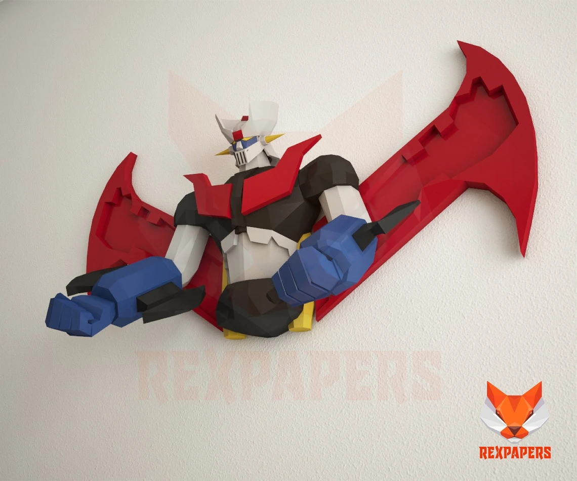 Mazinger Papercraft, PDF Template, DIY 3d Model, FanArt, Paper ...