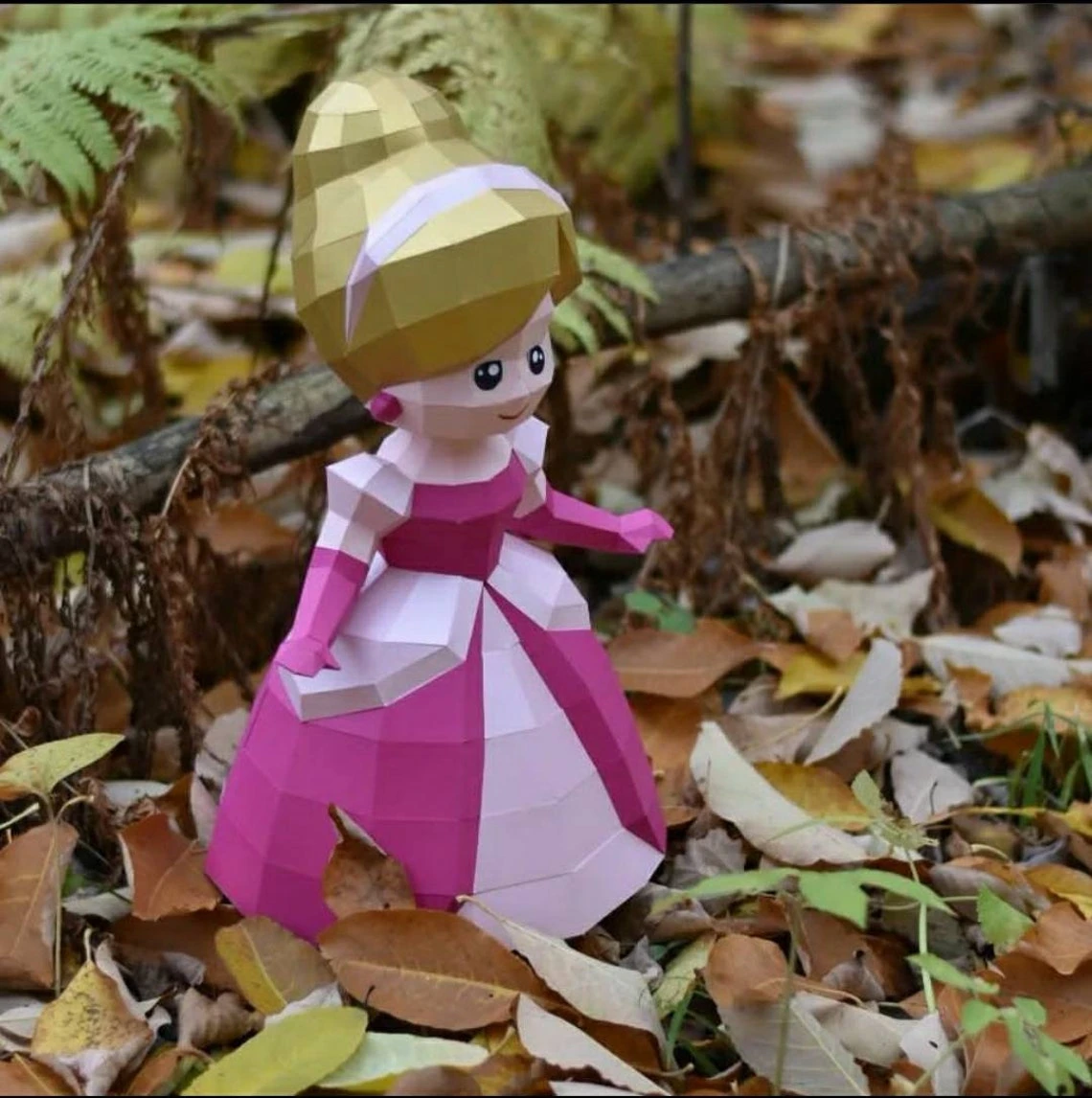 Princess Cinderella/ Cinderella/ DiY Craft/ Template PDF/ Low Poly ...