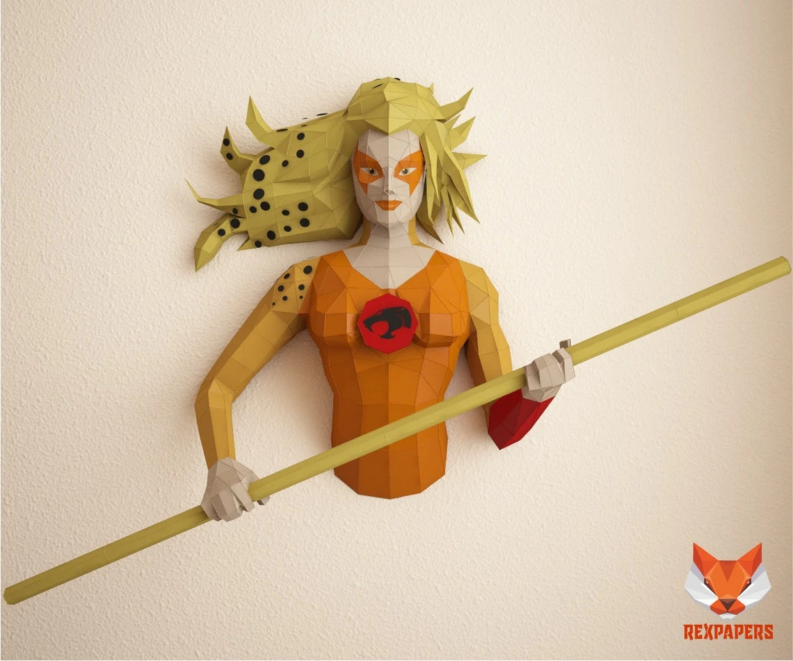 Cheetara, ThunderCats Papercraft, PDF Template, DIY 3d Model, FanArt ...