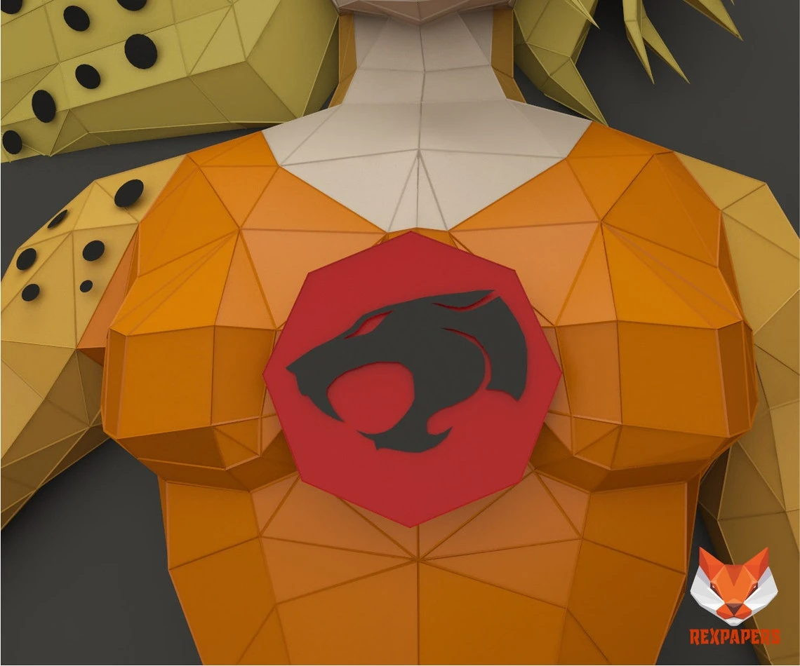 Cheetara, ThunderCats Papercraft, PDF Template, DIY 3d Model, FanArt ...