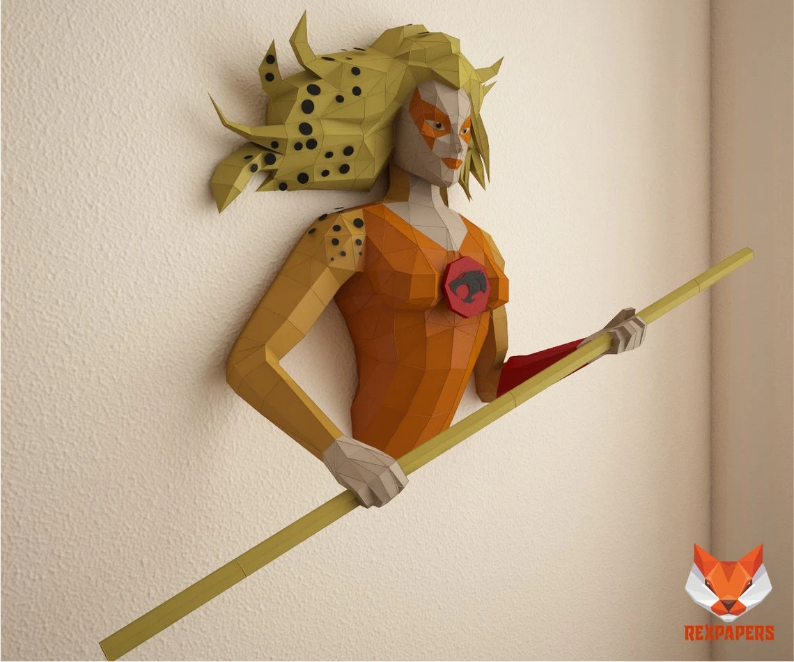Cheetara, ThunderCats Papercraft, PDF Template, DIY 3d Model, FanArt ...