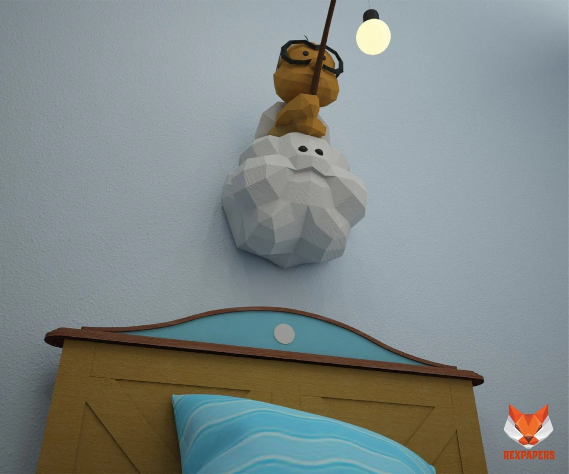 Lampara Lakitu, Super Mario Bros Papercraft, PDF Template, DIY 3d Model ...