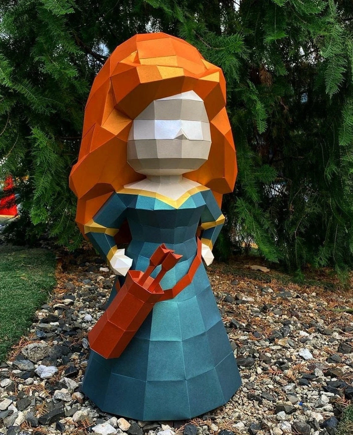 Princess Merida/ Brave/ DiY Craft/ Template PDF/ Low Poly/ Papercraft ...