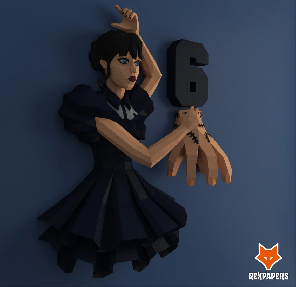 Merlina, Wednesday, The Addams Family Papercraft, PDF Template, DIY 3d ...