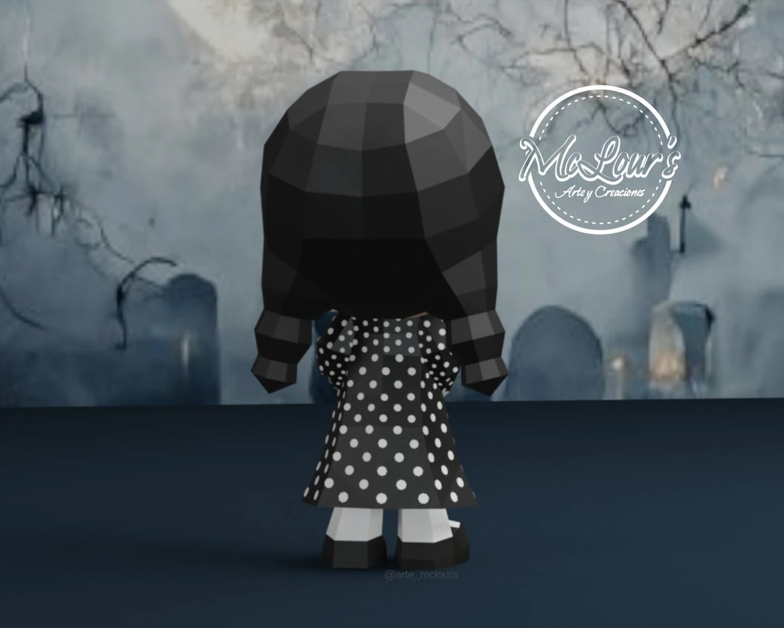 Princess Merlina/ Wednesday/ The Addams Family/ DiY Craft/ Template PDF ...