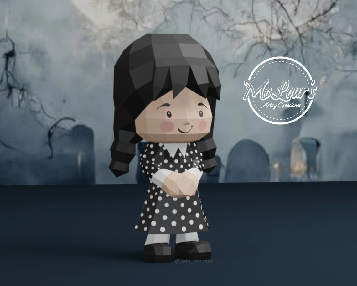Princess Merlina/ Wednesday/ The Addams Family/ DiY Craft/ Template PDF ...