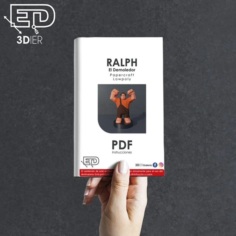 Ralph Papercraft Design with PDF Templates to Build by Hand, Paper Art ...
