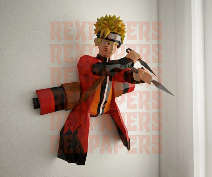 Uzumaki Naruto, Naruto Sage Mode Papercraft, PDF Template, DIY 3d Model ...