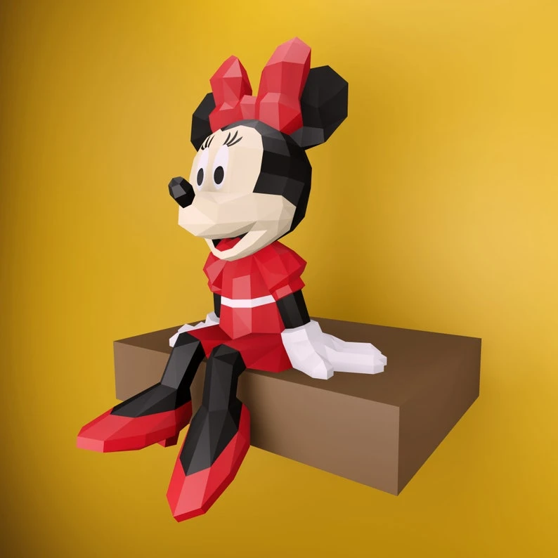 Papercraft Minnie mouse, Pdf format compatible with cricut and cameo ...