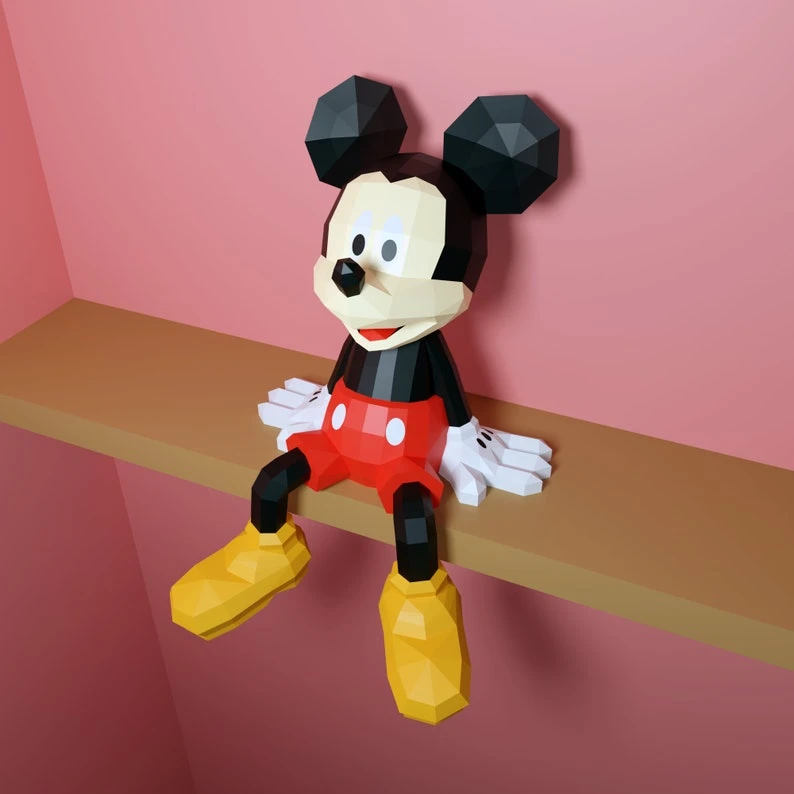 Papercraft Mickey mouse, Pdf format compatible with cricut and cameo ...