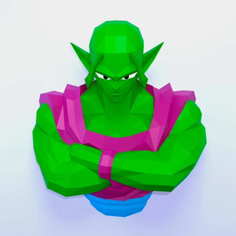 Papercraft Dragon Ball Piccolo, DIY PDF, Low Poly, origami, Pepakura ...