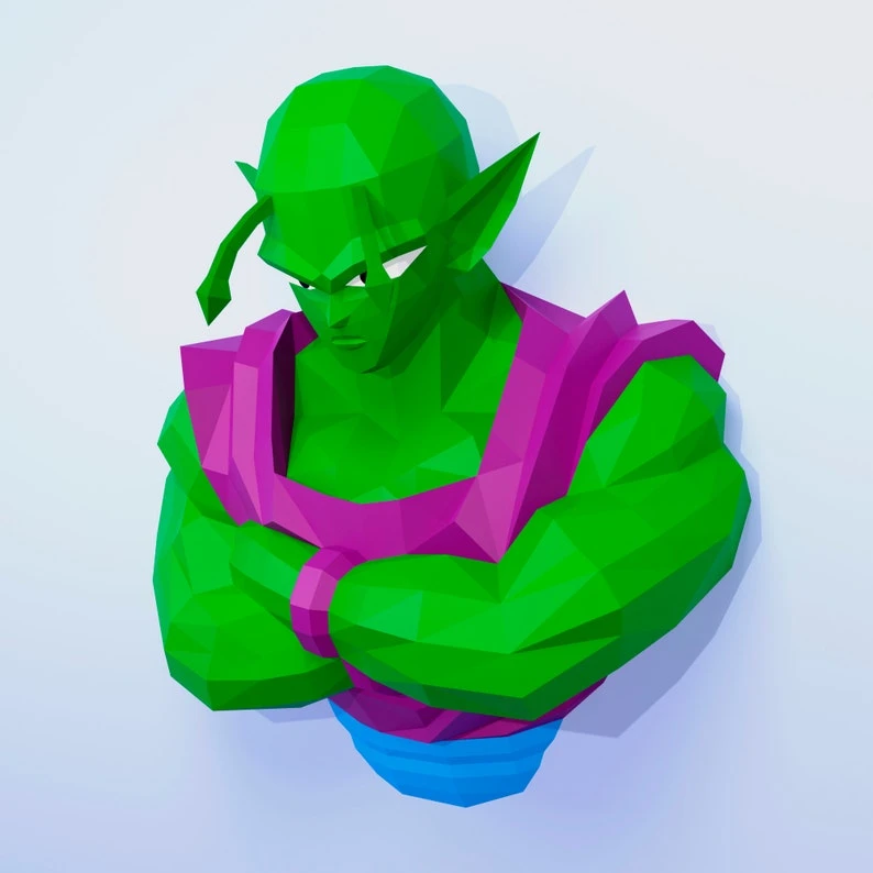 Papercraft Dragon Ball Piccolo, DIY PDF, Low Poly, origami, Pepakura ...