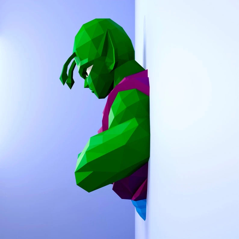 Papercraft Dragon Ball Piccolo, DIY PDF, Low Poly, origami, Pepakura ...