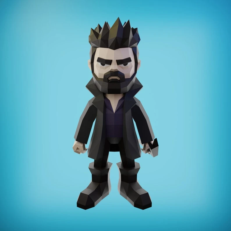 Papercraft Butcher, the boys, DIY PDF, Low Poly, origami, Pepakura ...