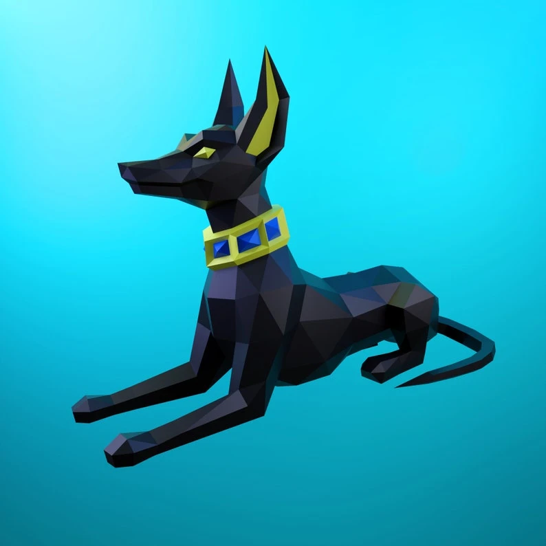 Papercraft Pharaoh Hound template, perro del faraon, DIY PDF, Svg DXF ...