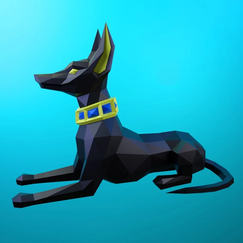 Papercraft Pharaoh Hound template, perro del faraon, DIY PDF, Svg DXF ...